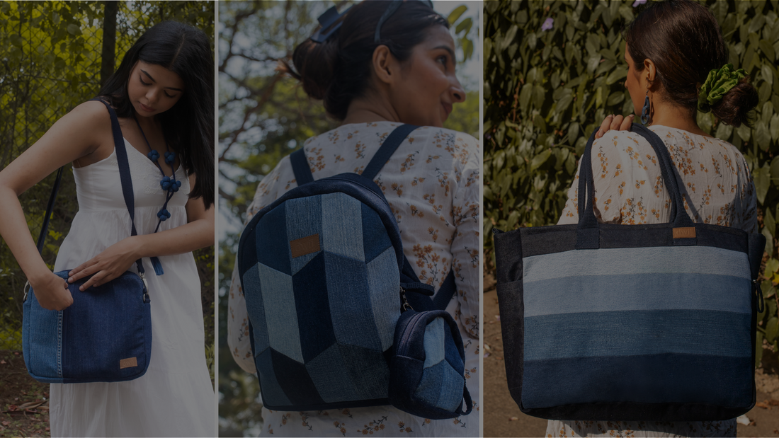 Buy Upcycled Denim Bag Online - Dwij