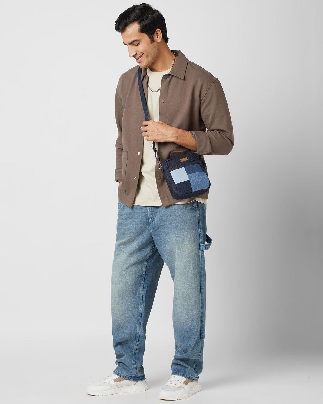 Buy Upcycled Denim Jeans Bag for Men Online - Dwij